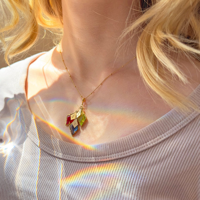 Diamond Cascade Birthstone Necklace: A Bold Twist on Our Classic Teard ...