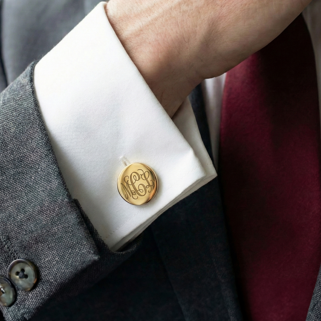 Personalized Engraved Cufflinks | Custom Gift for Men – Danique Jewelry