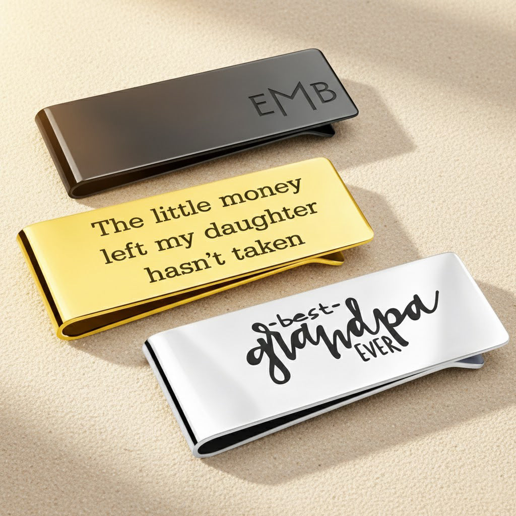 Custom Engraved Money Clip | Personalized Gift for Him – Danique Jewelry