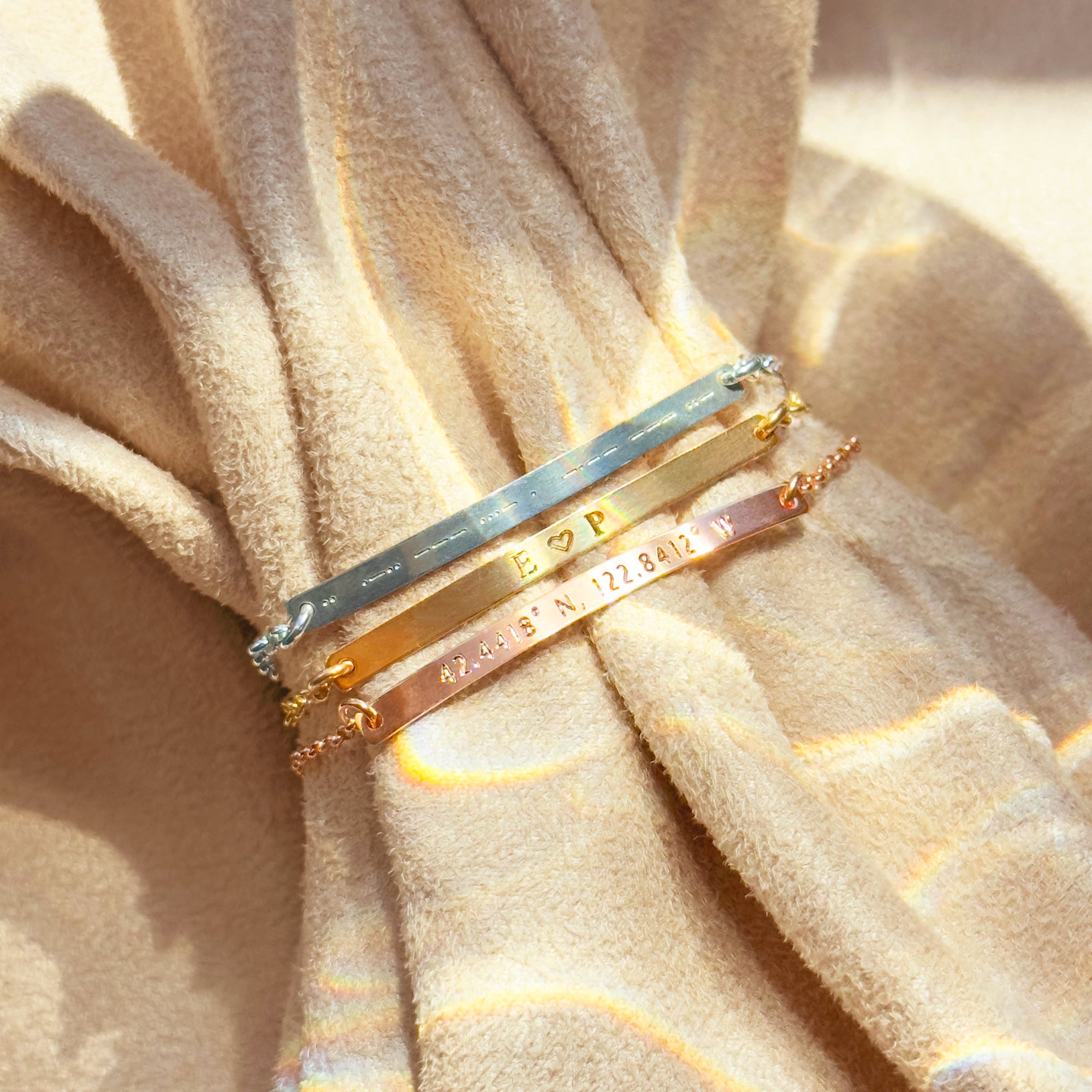 Morse Code Bar Necklace | Hidden Message Jewelry in Gold – Danique Jewelry