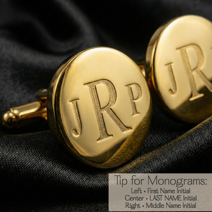 Custom Engraved Cufflinks for Men | Personalized Gifts for Him ...