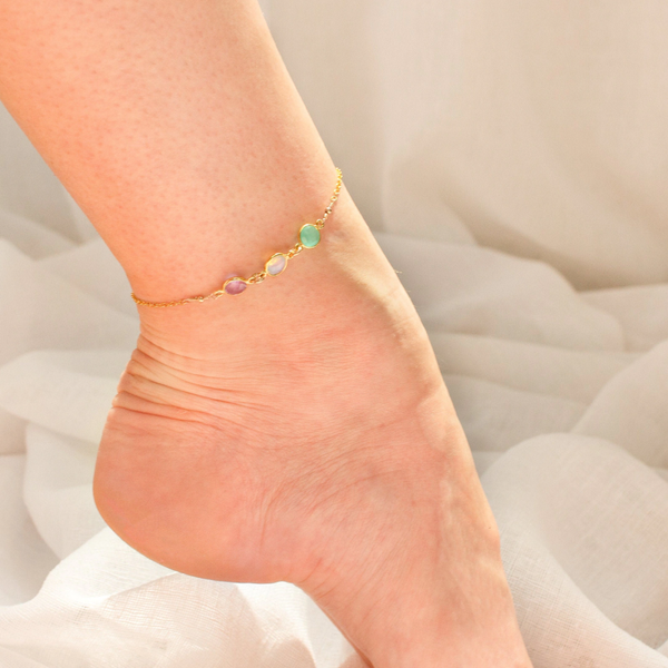 Custom gold anklet store