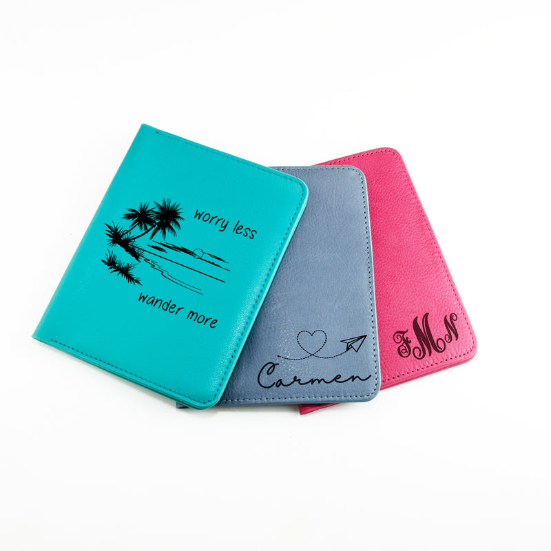 Personalized Leather Passport Holder | Monogrammed Passport Sleeve ...