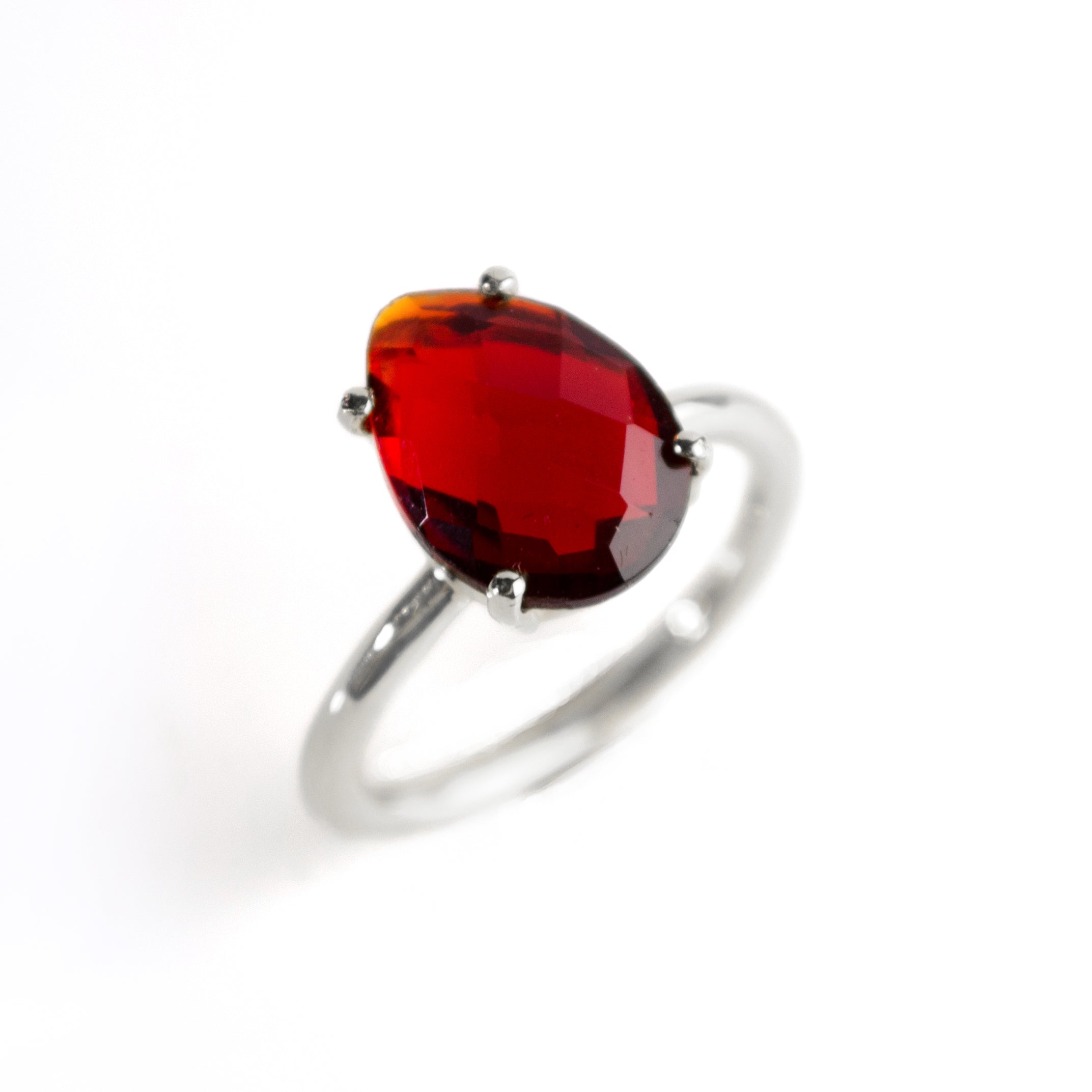 Teardrop garnet ring store