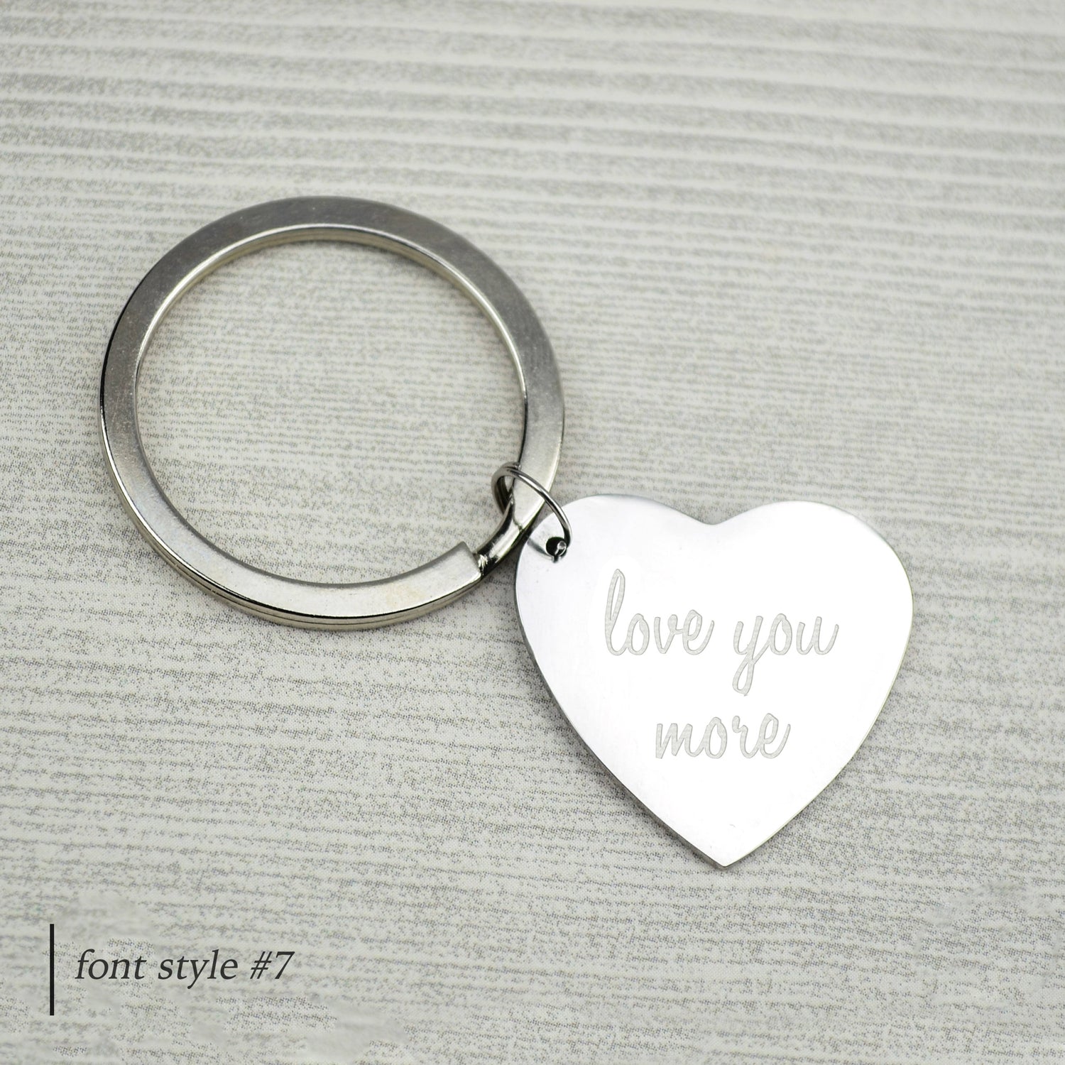 Personalized Heart Shaped Keychain - Danique Jewelry
