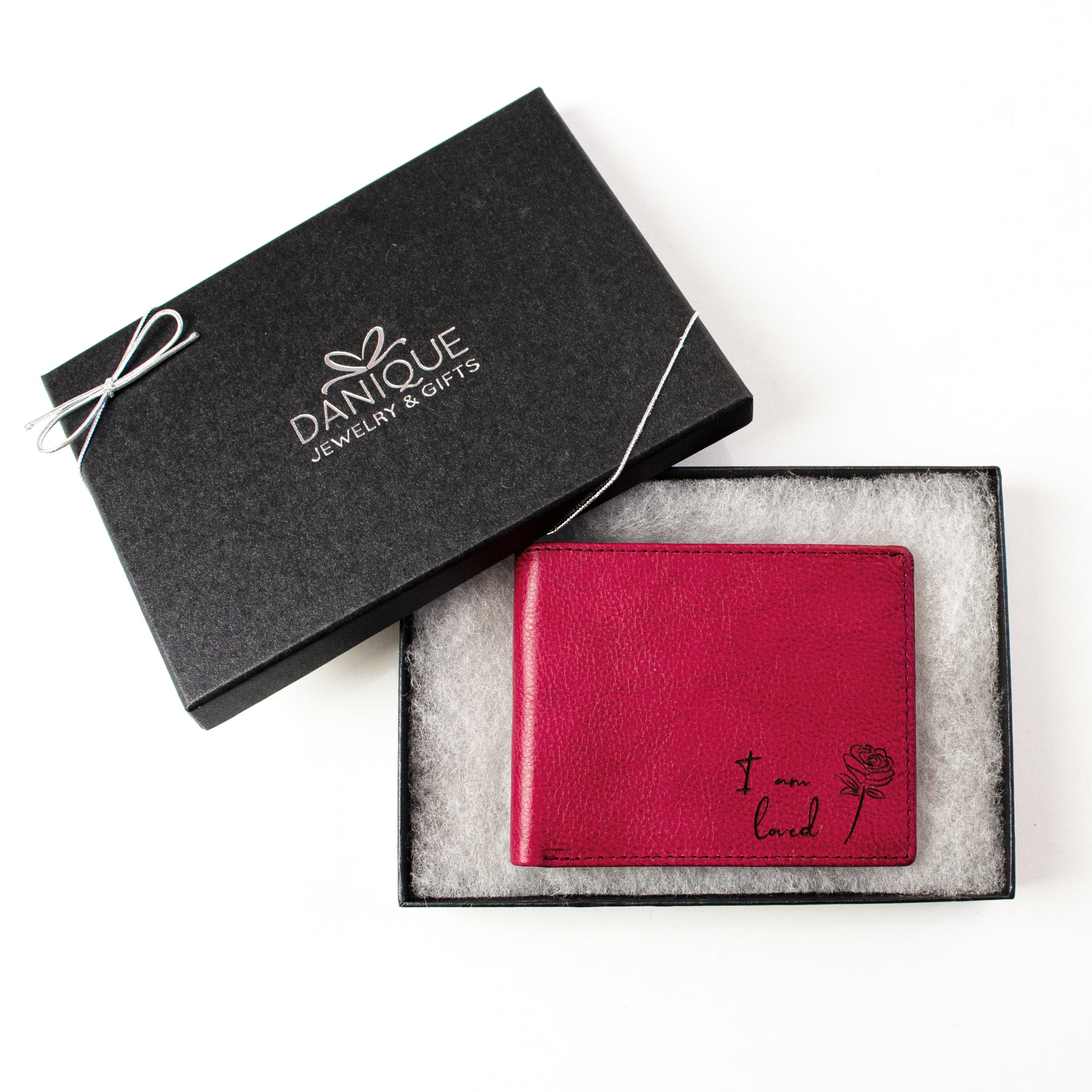 Personalized Leather Wallet with Monogram or Handwriting - Danique Jewelry