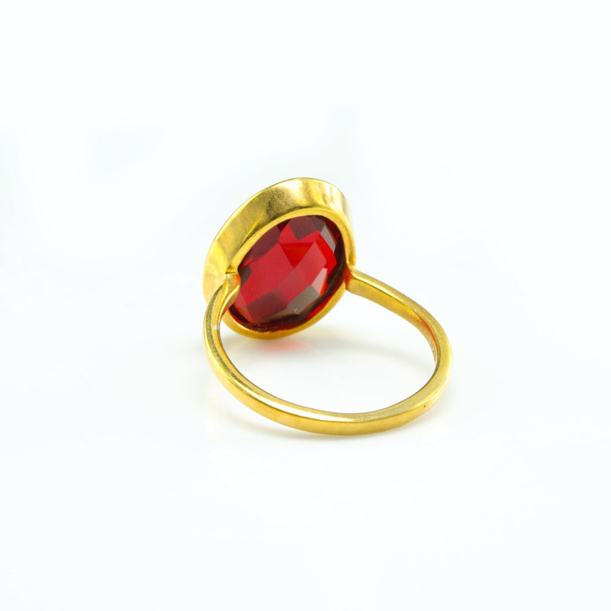 Large Garnet Teardrop Oval Ring - Danique Jewelry
