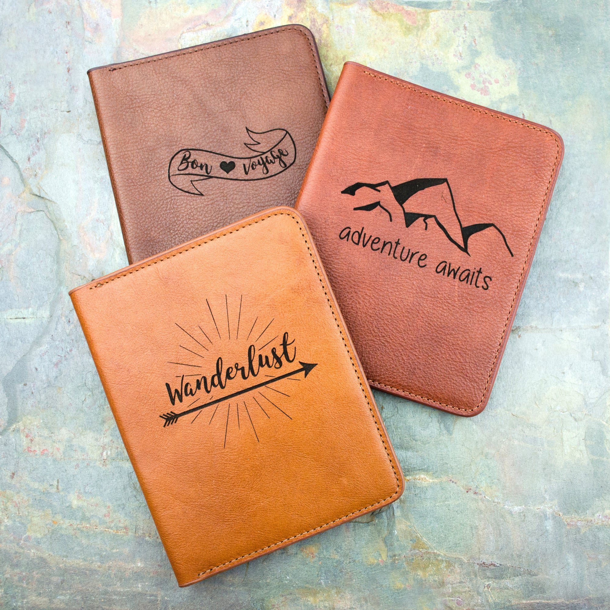 Personalized Leather Passport Holder | Monogrammed Passport Sleeve ...