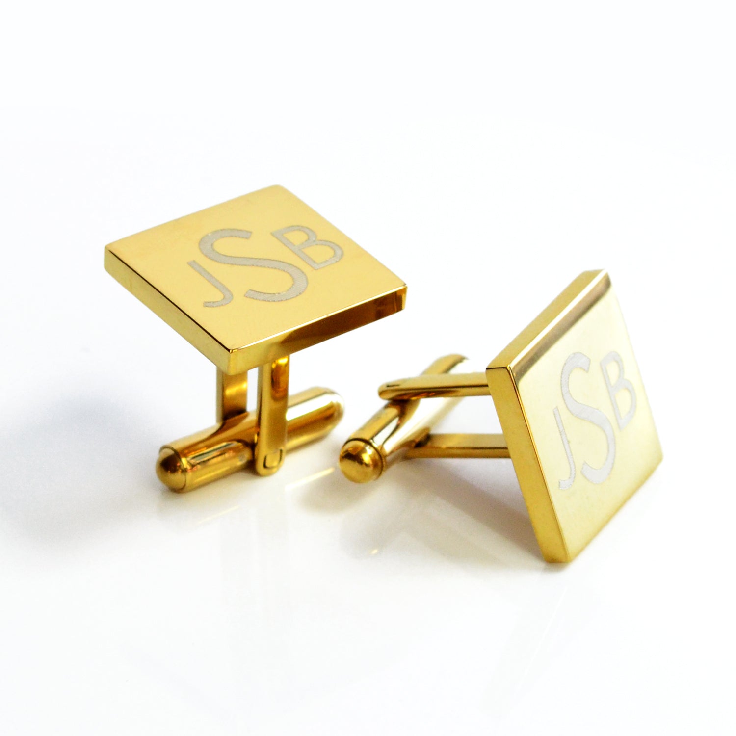 Engraved Monogrammed Metal Cufflinks | Gift For Him Groomsman Best Man ...