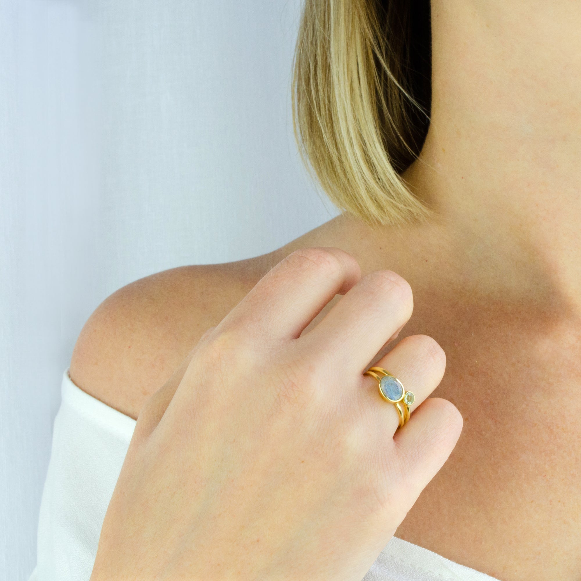 Dainty Stackable Birthstone Rings - Danique Jewelry